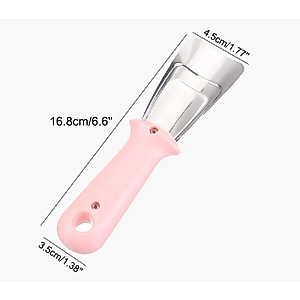 AKOAK Refrigerator Deicer, Freezer Cleaning Spatula Stainless Steel Defrost Spatula, Deicing Cleaning Gadget - Effectively Extend Refrigerator Life, Pack of 1 (Pink)