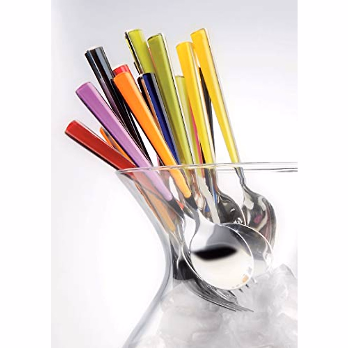 Mepra Primavera Cutlery Set – [24 Piece Set], Orange, Mirror Finish, Dishwasher Safe Cutlery for Fine Dining