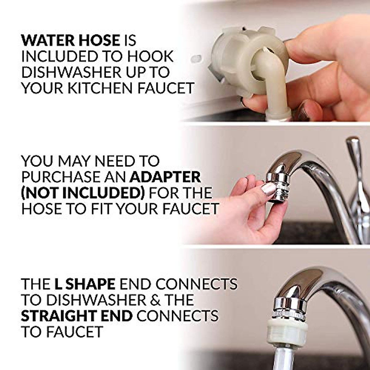 Farberware FDW05ASBWHA Complete Portable Countertop Dishwasher with 5-Liter Built-in Water Tank, 5 Programs, Baby Care, Glass & Fruit Wash-Black/White