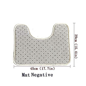 LUXURY WAY Fuck It Three-Piece Bathroom Set Get Naked Bathroom Set , Waterproof Non-Slip Carpet, Toilet Cover and Bath Mat