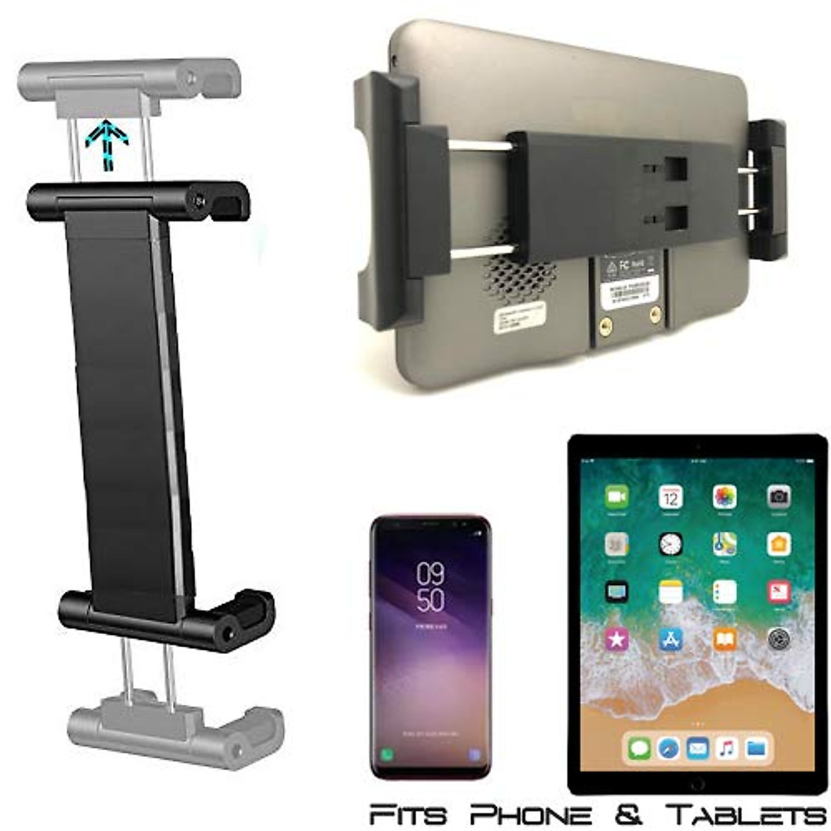 Lycan Series Tablet Smartphone holder with 1" rubber coating ball for iPad Pro Air Mini iPhone 13 12 Pro MAX Galaxy Tab S21 S22 oneplus (Compatible with Ram, Arkon Robust & 1 inch socket system)