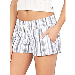 Roxy womens Oceanside Yarn Dye Casual Shorts, Mood Indigo Oceanside 211 Stri, X-Small US