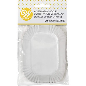 Wilton Baking Cups White Petite Loaf 50 pack (6-Pack)