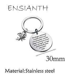 ENSIANTH Dragon Keychain Dragon Lover Gift Dragons Jewelry Inspiration Gift for Friend (Dragon Keychain)