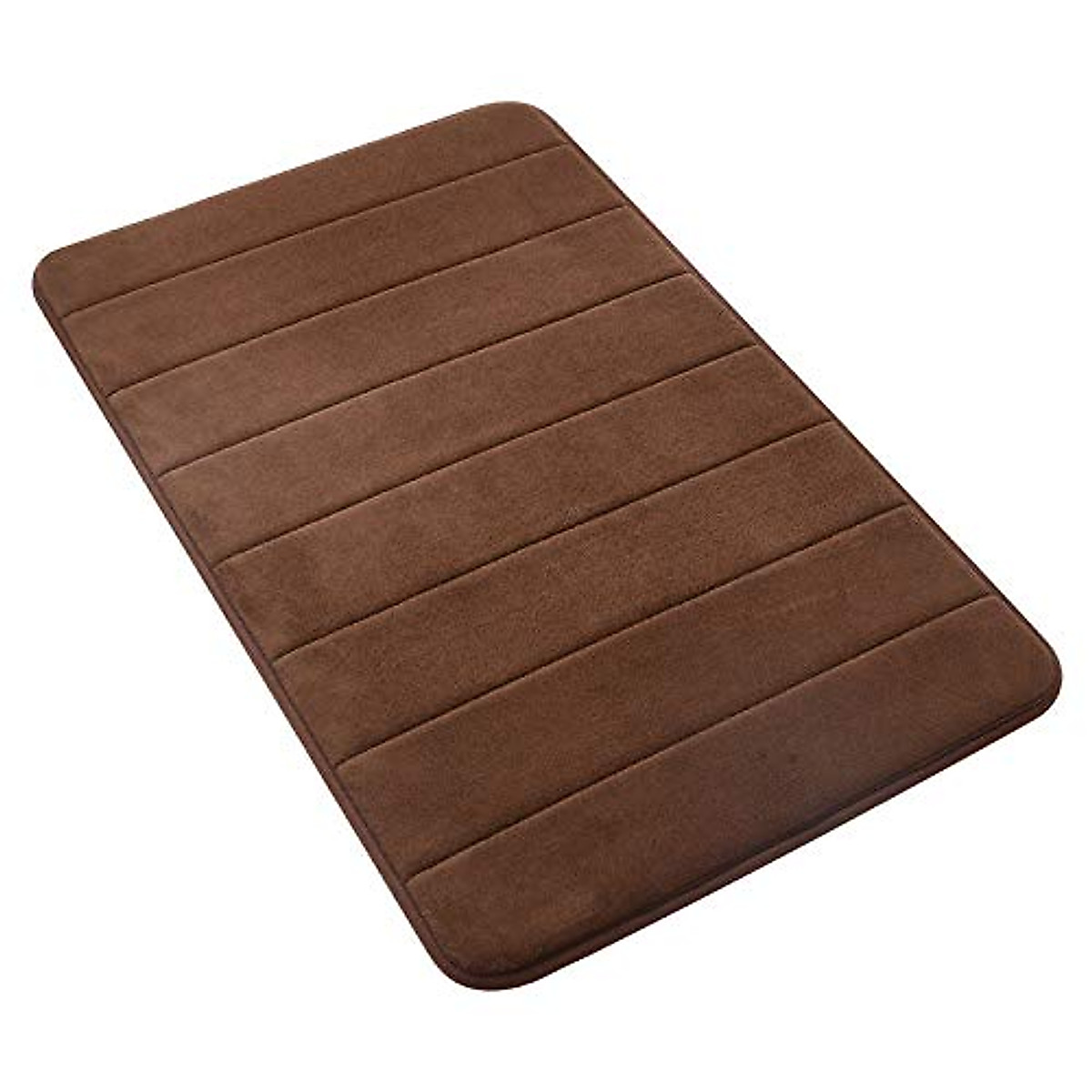 EGYPHY Bathroom Rugs Memory Foam Bath Mat 17x24 Inches, Soft and Absorbent Non-Slip Carpet, Super Cozy Velvet Mats Used for Shower Bathtub Kitchen, Machine Washable Plush Microfiber Bath Rugs,Coffee