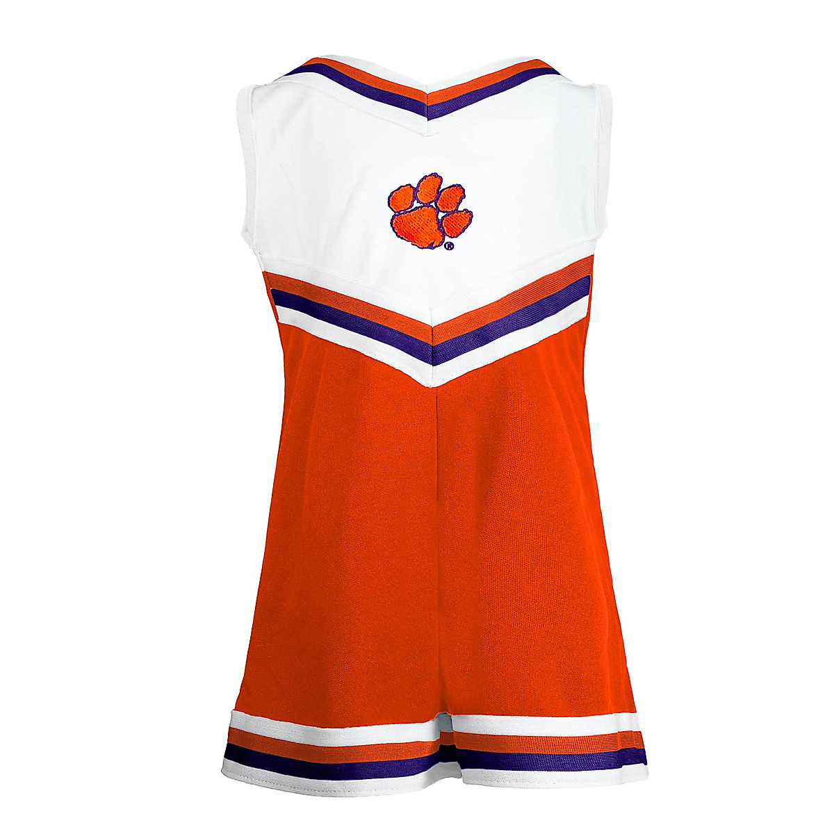 Little King NCAA Toddler/Youth Girls Team Cheer Jumper Dress-Clemson-4T