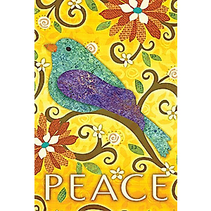 Toland Home Garden 1110071 Bird Of Peace Bird Flag 12x18 Inch Double Sided Bird Garden Flag for Outdoor House Flag Yard Decoration