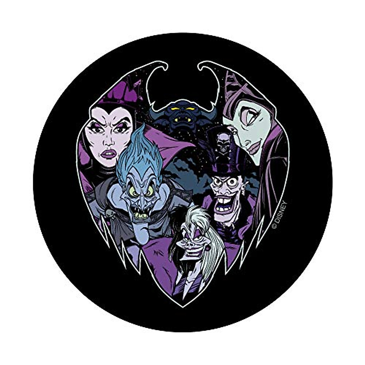 Disney Villains Evil Crew PopSockets PopGrip: Swappable Grip for Phones & Tablets