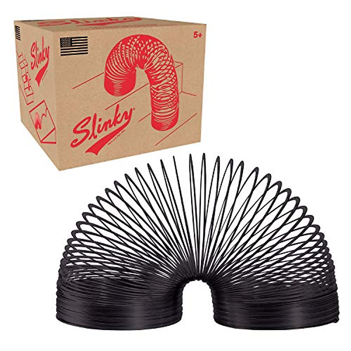 Collector’s Slinky The Original Walking Spring Toy, Black Metal Slinky, Toys for 3 Year Old Girls and Boys, Party Favors, Fidget Toys, by Just Play