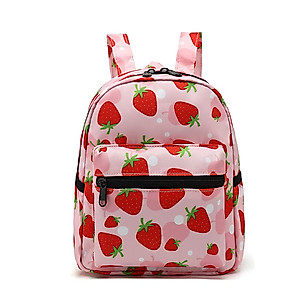 YiXiamo Cute mini tiny small pack bag backpack for grils children and adult (strawberry)