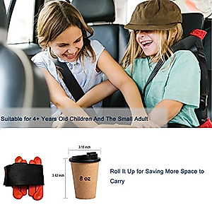 JAPARA Kids Seat Belt Adjuster, Car Seatbelt Adjuster with Clip and Position Belt Strap for Kids, Protect Shoulder and Neck Seat Belt Adjuster for Kids/Short Adults