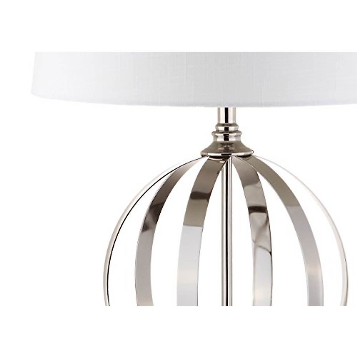 JONATHAN Y JYL1086A Logan 26" Metal Orb LED Table Lamp Modern Contemporary Minimalist Bedside Desk Nightstand Lamp for Bedroom Living Room Office College Bookcase LED Bulb Included, Polished Nickel