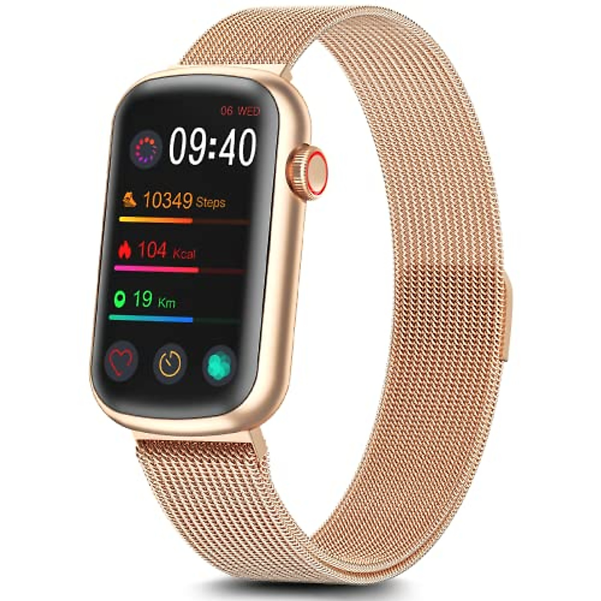 MorePro Fitness Tracker, Heart Rate Monitor Blood Pressure Activity Tracker with Blood Oxygen,IP68 Wateproof Sleep Tracker Sport Bracelet Pedometer Step Calories Smartwatch Women