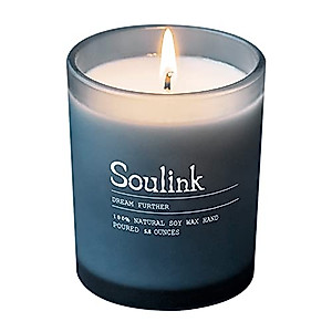 Lavender Scented Candle Gifts for Women, All Natural Soy Wax, Dream Further Candle, Soulink Unique Decorative Candles, 14.7 oz Glass Jar, 40 Hours Burn Time, Perfect Gifts with Gift Box
