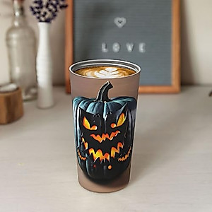 WANGXUEE halloween Bat Pumpkin Print 500ml Stainless Steel Travel Tumbler Double Wall Vacuum Insulated Coffee Mug