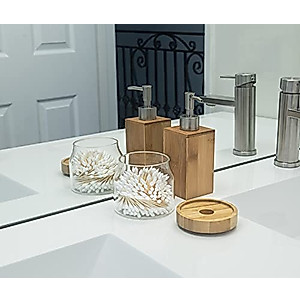 Evriholder Glass Container Cotton Swab Canister, White