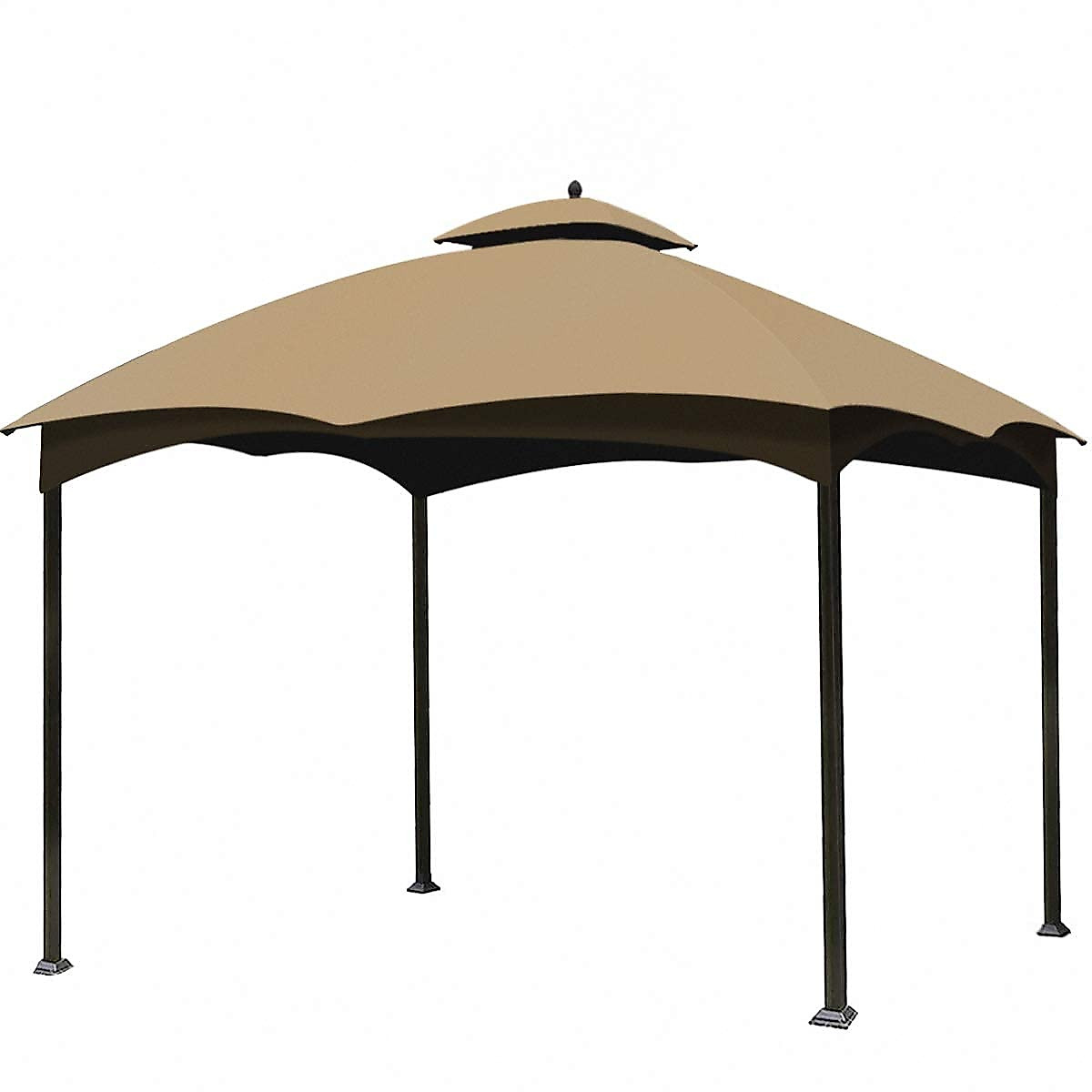 ontheway Replacement Canopy Top for Lowe's Allen Roth 10X12ft Gazebo #GF-12S004B-1 (Khaki)