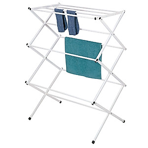 Polder 8311-90 Freestanding Accordion Clothes Drying Rack, 29" x 14.5" x 42", White