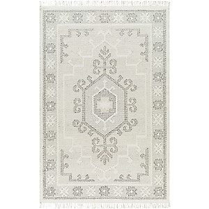 Hauteloom Afra Wool Living Room, Bedroom Area Rug - Gray - 8' x 10'