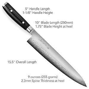 Yaxell Ran Plus 10" Chef's Knife - Made in Japan - 67 Layers VG10 Damascus