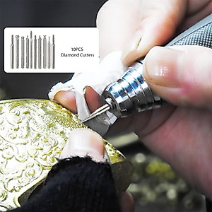 Luckyway 418-Piece Rotary Tool Accessories Kit, Grinding Polishing Drilling Kits, 1/8" Shank Electric Grinder Universal Fitment for Easy Cutting, Grinding, Sanding, Sharpening, Carving and Polishing