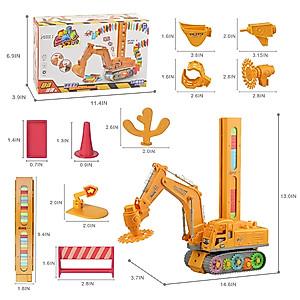 Scientree Domino Engineering Vehicle Set, 120PCS Automatic Domino Laying Train Toy with Lights & Sounds for Kids Age 3+