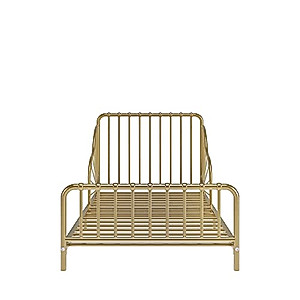 Little Seeds Quinn Whimsical Metal Toddler Bed, Gold
