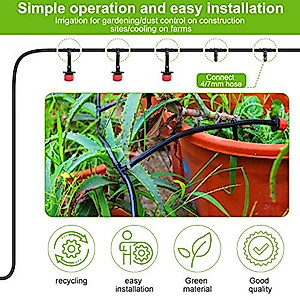 300pcs 1/4" Universal Barbed Tee Fittings, Kalolary Barbed Connectors Drip Irrigation Fits for 4/7mm Water Hose Drip Irrigation Watering System