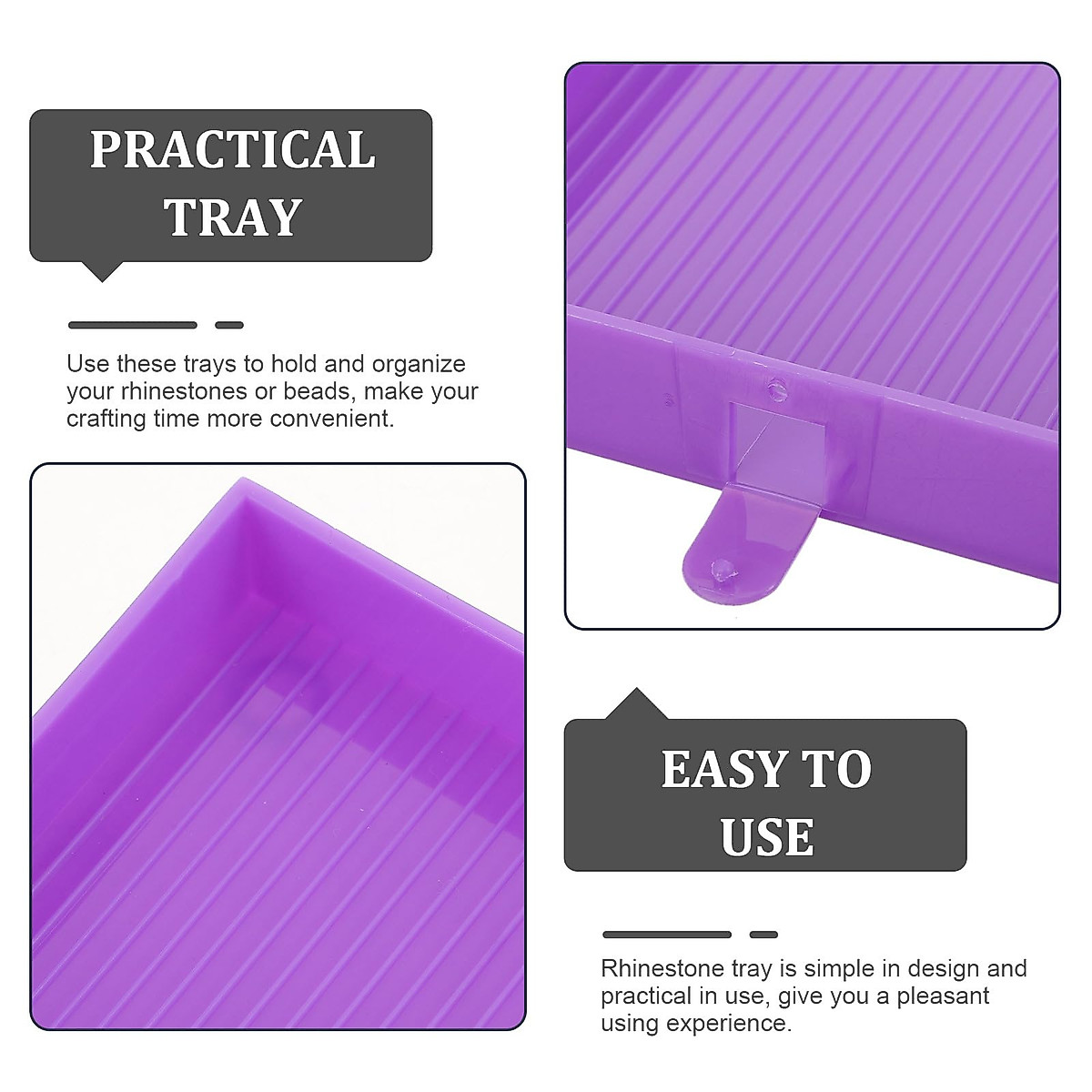 SHINEOFI 1 Set Diamond Drawing Tray Bead Holder Tray Jewelry Funnel Mix Picture Dot Beads Rhinestone Bead Container Crafts Rhinestone Tray Organizer Plastic Diamond Sorting Tray