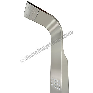 Blue Ocean 66.5” Stainless Steel SPS8727 Thermostatic Shower Panel with Rainfall Shower Head, Body Nozzles, and Handheld Shower Head