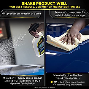Meguiar's Ultimate Waterless Wash & Wax - Scratch-Free Waterless Car Wash That Makes Car Detailing Quick and Easy - 26 Oz