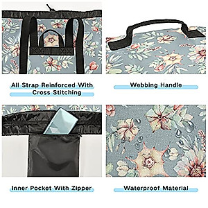 ALAZA Succulents Cactus Flower Laundry Bag Backpack Clothes Hamper Bag with Adjustable Shoulder Straps Drawstring Closure for Home Apartment College Dorm Travel