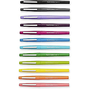 Paper Mate 1928605 Point Guard Flair Bullet Point Stick Pen, Assorted Colors, 7Mm, 12/Set (Pap1928605)