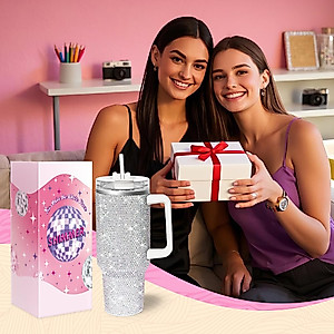 Rivocoda Taylor Gifts Merch, 40 oz Tumbler with Handle and Straw Lid, Leakproof Insulated Tumbler for Music Lovers, Friendship Birthday Gifts for Girls