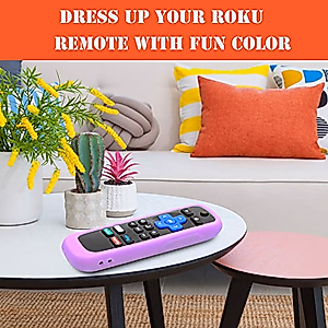 3Pack Case for Roku Remote, Cover for Hisense/TCL Roku TV Steaming Stick/Express Universal Replacement Controller Silicone Sleeve Skin Glow in The Dark Green Sky Purple