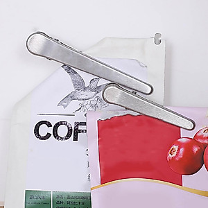 12pcs Steel Snack Clamp Fresh-keeping Air Keeping Heavy Duty Fresh Metal Bag Coffee Bags Jaw Clamps Clips on Sealing Alligator Grips Grip Tight Stainless Chip Tool Clip Seal