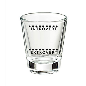 Tipsy Umbrella “Introvert/Extrovert” Funny Collectable shot glass (1.75 oz)