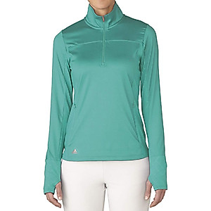 adidas Golf Women's Rangewear Half Zip Jacket, Nordic Green, Large