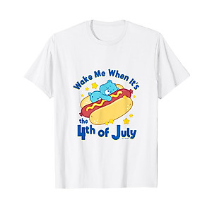 Care Bears Bedtime Bear Wake Me When It's The 4th Of July T-Shirt