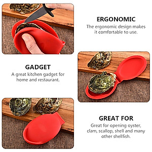 DOITOOL Oyster Shucking Clamp Silicone Oyster Holder Easy Oyster Opener Cooking Mitts Pinch Grips for Shell Hand Guard Opening Tool