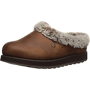 Skechers womens Keepsakes - M Faux Fur Lined Shootie With Memory Foam Slipper, Brown, 8 Wide US