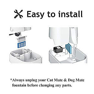 Cat Water Fountain Filter, 12 Pack Compatible with Cat Dog Mate Fountain Pet Cartridges Filter Replacement.