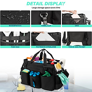 IBVIVIC Wearable Cleaning Caddy Bag for Cleaning Supplies,Large Capacity Cleaning Organizer Tote Bag for Cleaners Housekeepers