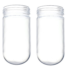 OCS Parts Clear Coated Glass Globe Replacement for Commercial Walk-in Refrigerators, Freezers, and Coolers (2 Globes)