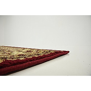Unique Loom Voyage Collection Traditional Oriental Classic Intricate Design Area Rug (3' 3 x 5' 3 Rectangular, Red/Gold)