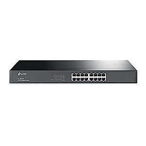 TP-Link 2KA4944 TL-SG1016 10/100/1000Mbps 16-Port Gigabit 19-inch Rackmountable Switch, 32Gbps Capacity (Renewed)