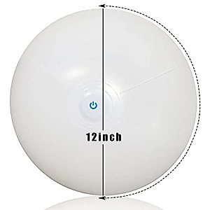 Maibiansm 4 Pack Floating Pool Lights, Inflatable LED Light Up Beach Balls for Kids, Waterproof Color Changing Led Glow Globe for Garden, Yard, Pool