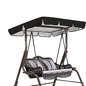 Patio Swing Canopy Replacement Porch Top Cover,Outdoor Waterproof Heavy Dust Swing Seat Furniture Covers,55x47x7 inch,Brown