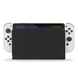 TIKOdirect Custom Faceplate Cover for Nintendo Switch OLED Charging Dock, Hard PC Slim Shell Anti-Scratch [No Screwdriver Installation] for Switch OLED Dock, Black