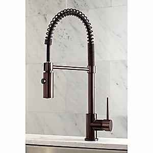 Kingston Brass LS8775NYL New York Single-Handle Pre-Rinse Kitchen Faucet, Oil Rubbed Bronze